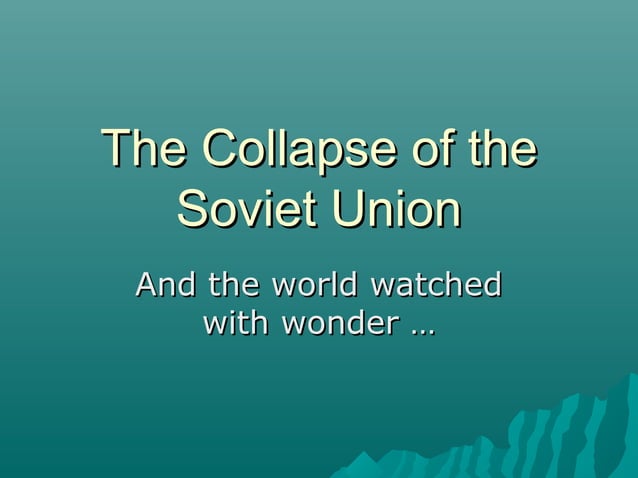 the collapse of soviet union class 12 project | PDF