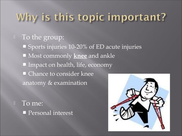 The Common Knee Injuries Experience by Professional Sportsmen | PPT