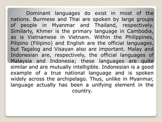 THE-COMMON-LANGUAGE-TREE Family in Southeast Asia | PPTX