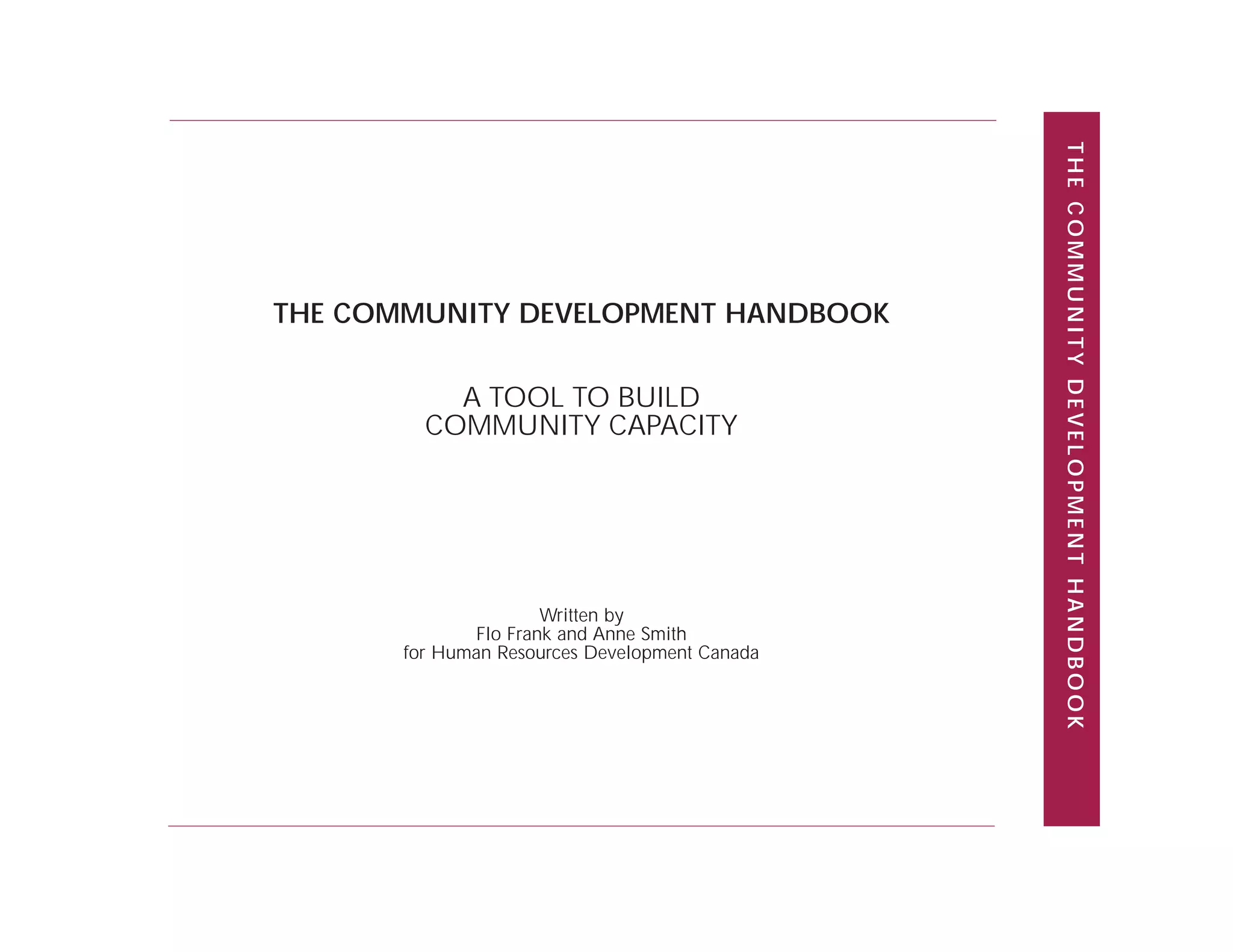 The Community Development Handbook Pdf