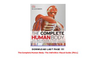The Complete Human Body: The Definitive Visual Guide [FREE]