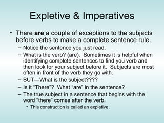 The Complete Sentence Ppt | PPT