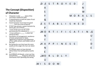 The concept (disposition) of character | PPTX