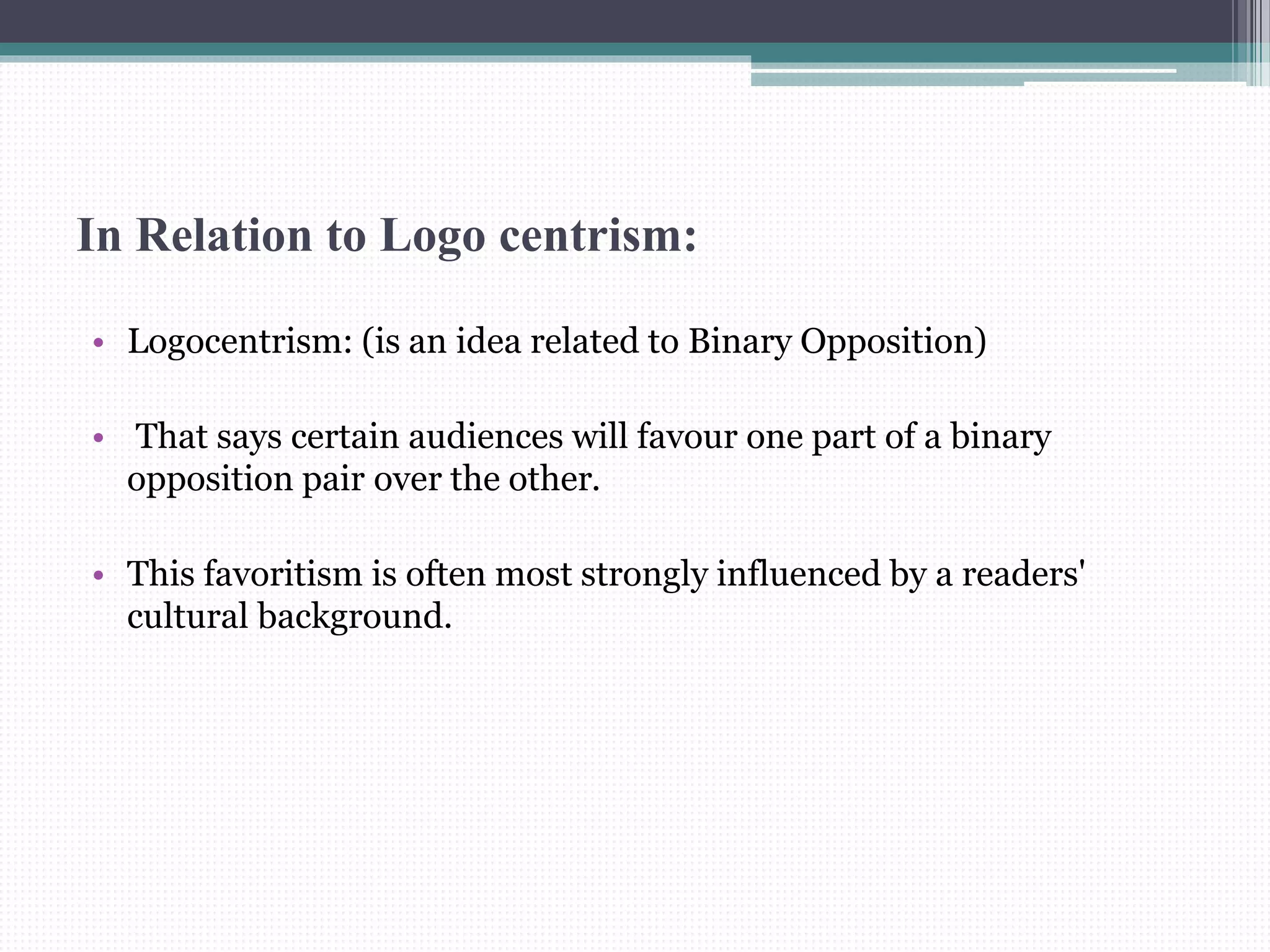 The Concept of Binary Opposition | PPTX