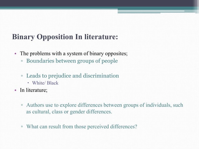 The Concept of Binary Opposition | PPTX | Islam | Religion & Spirituality