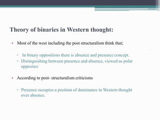 The Concept of Binary Opposition | PPTX