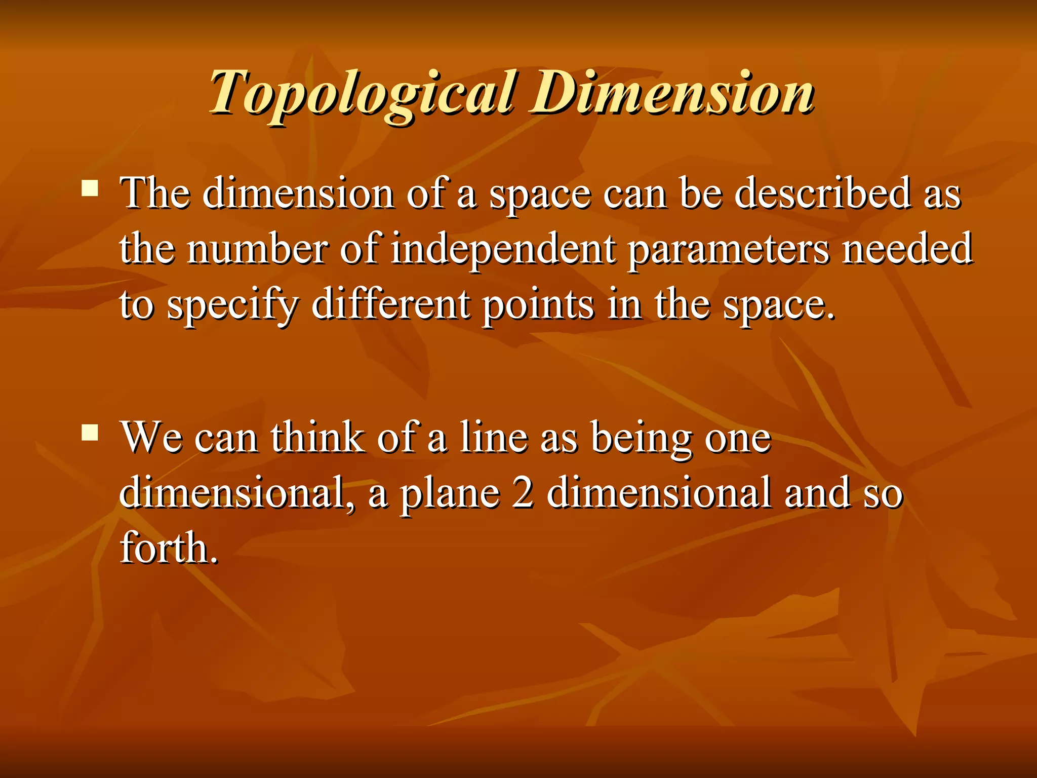 The Concept of Dimension | PPT