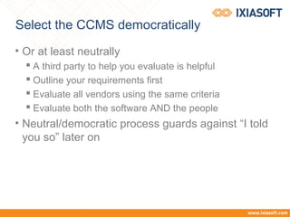 The Content Revolution: Managing the Move to a CCMS | PPT