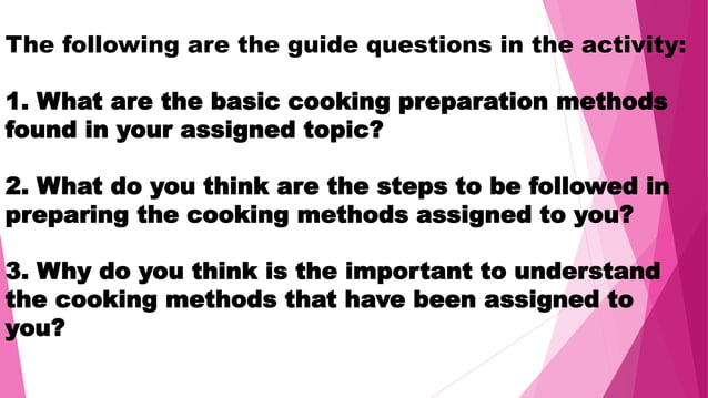 THE-COOKING-METHODS-2 Food Selection, Preparation and Nutrition | PPTX ...