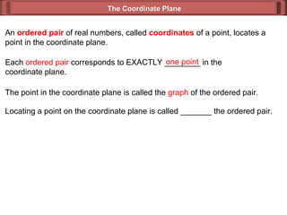 The Coordinate Plane (Geometry 2_4) | PPT