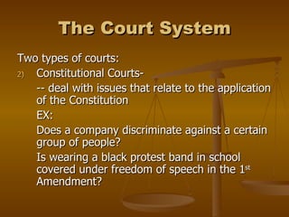 The Court System | PPT