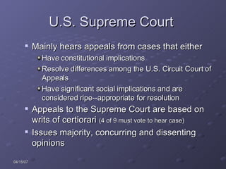 The Courts | PPT