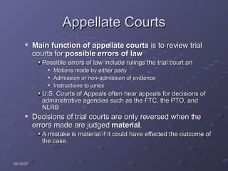 The Courts | PPT