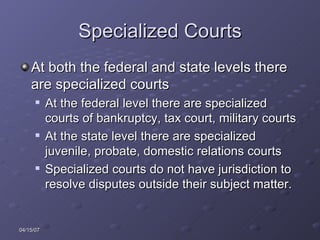 The Courts | PPT
