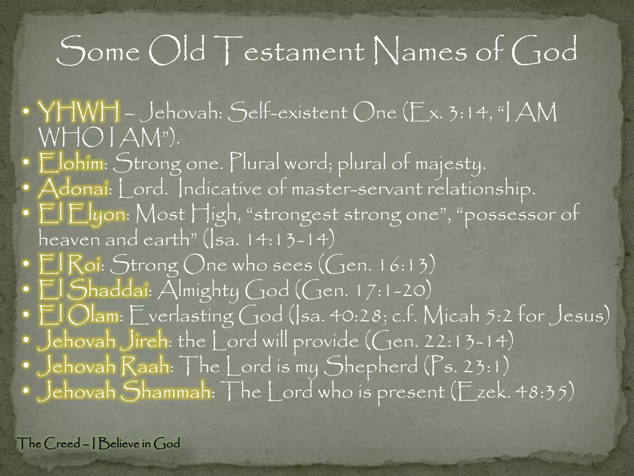 The Creed - I Believe In God | PDF