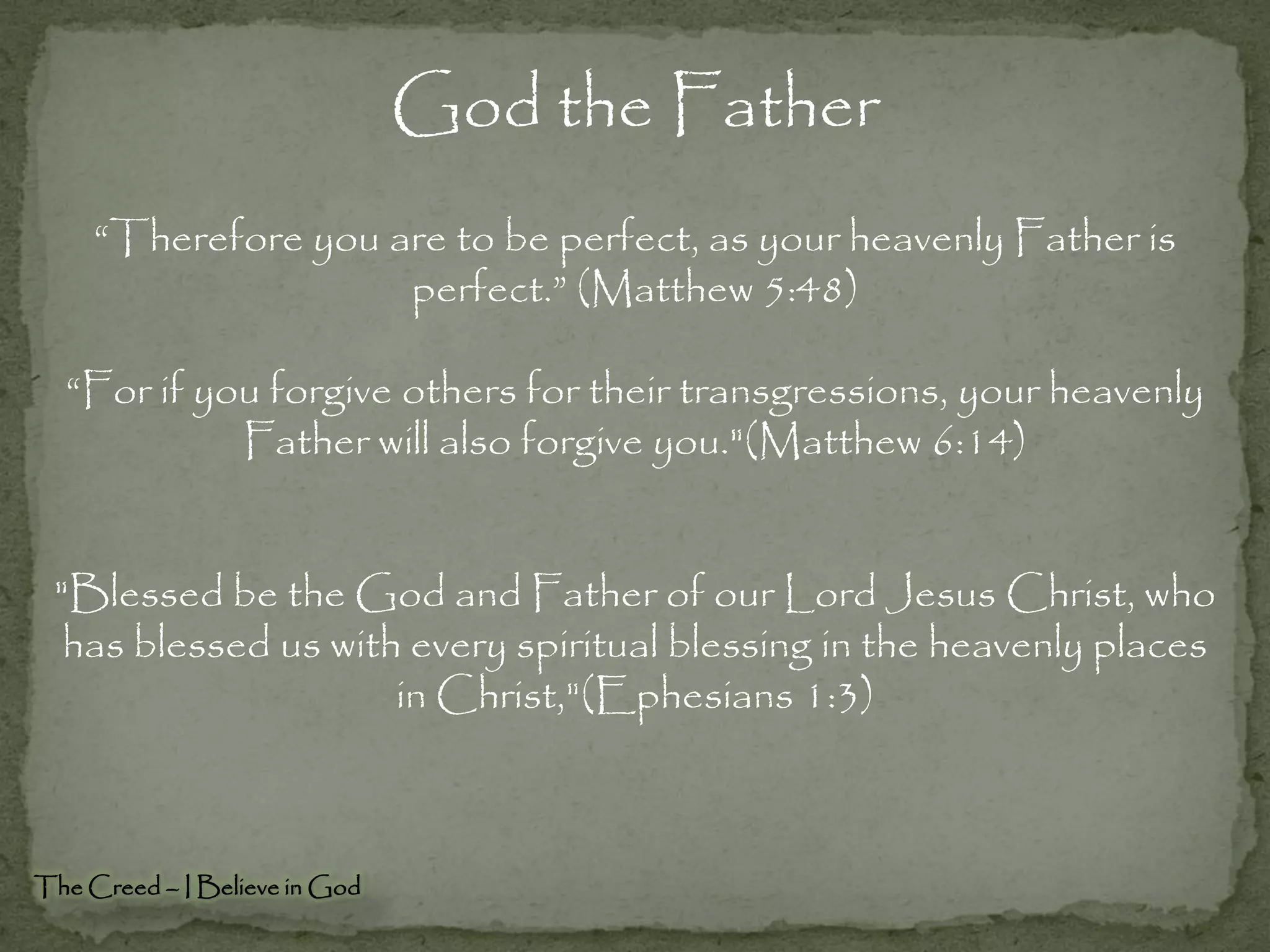 The Creed - I Believe In God | PDF