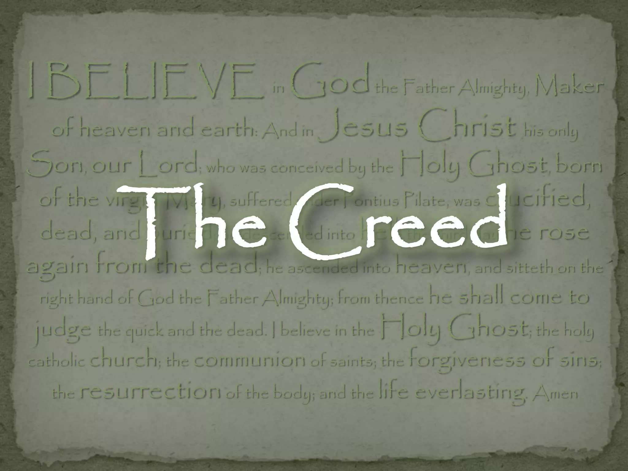 The Creed - I Believe | PDF