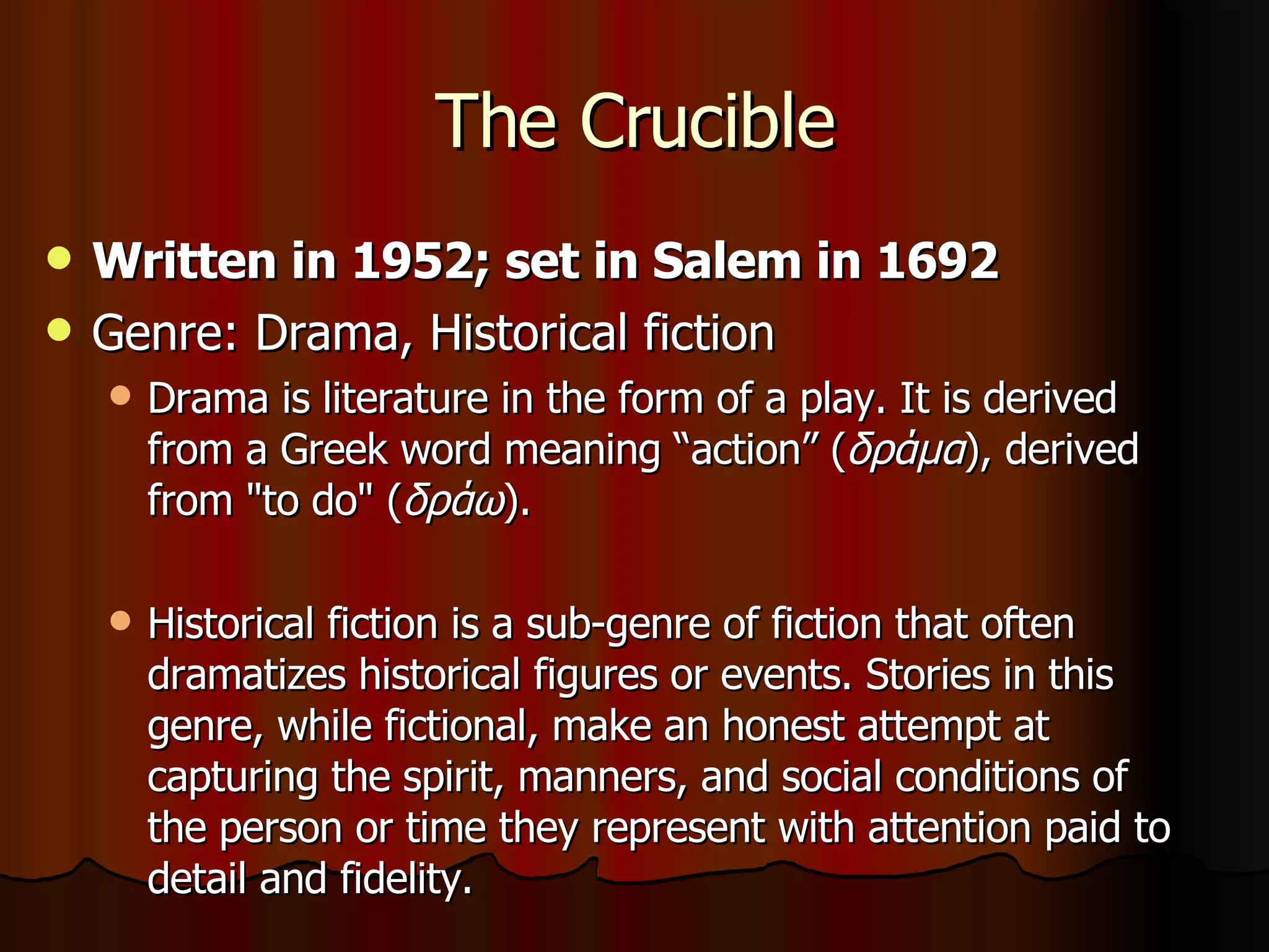 The Crucible | PPT