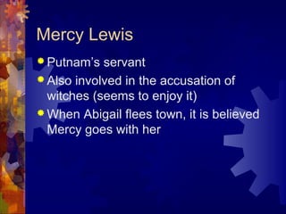 The Crucible Mercy Lewis