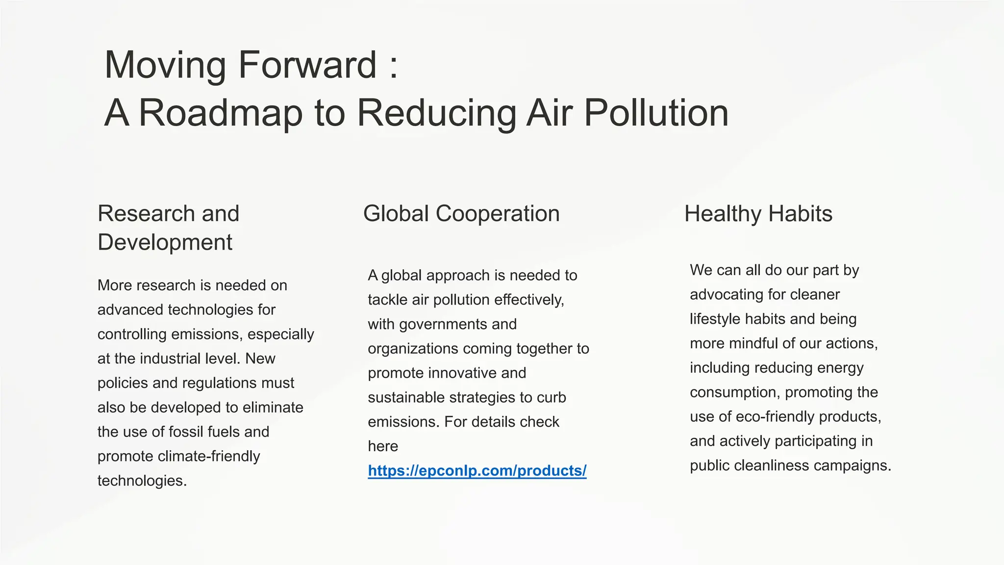 The Dark Cloud of Global Air Pollution - Epcon | PPTX