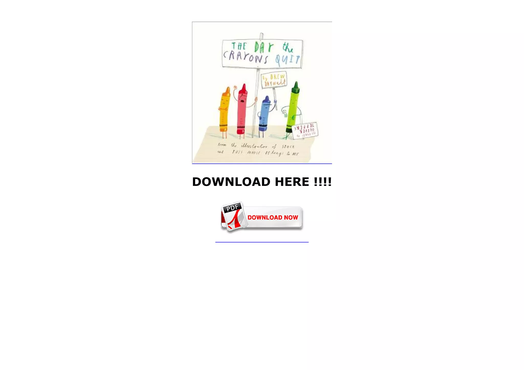 The Day the Crayons Quit | PDF