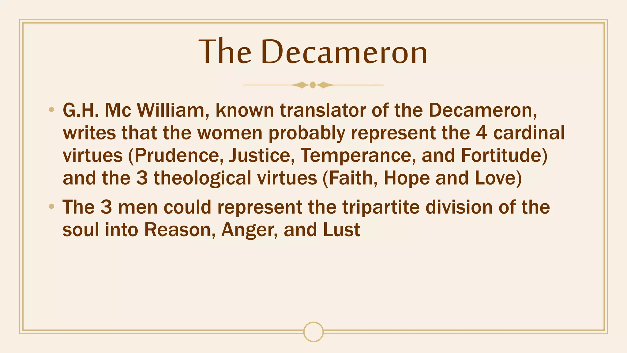 THE DECAMERON ENGLISH 10 | PPTX