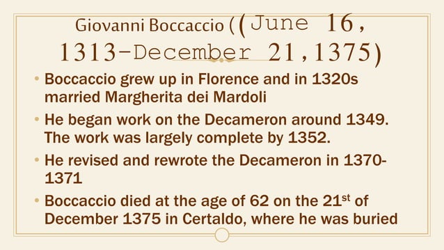 THE DECAMERON ENGLISH 10 | PPTX | Christianity | Religion & Spirituality
