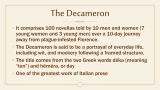 THE DECAMERON ENGLISH 10 | PPTX