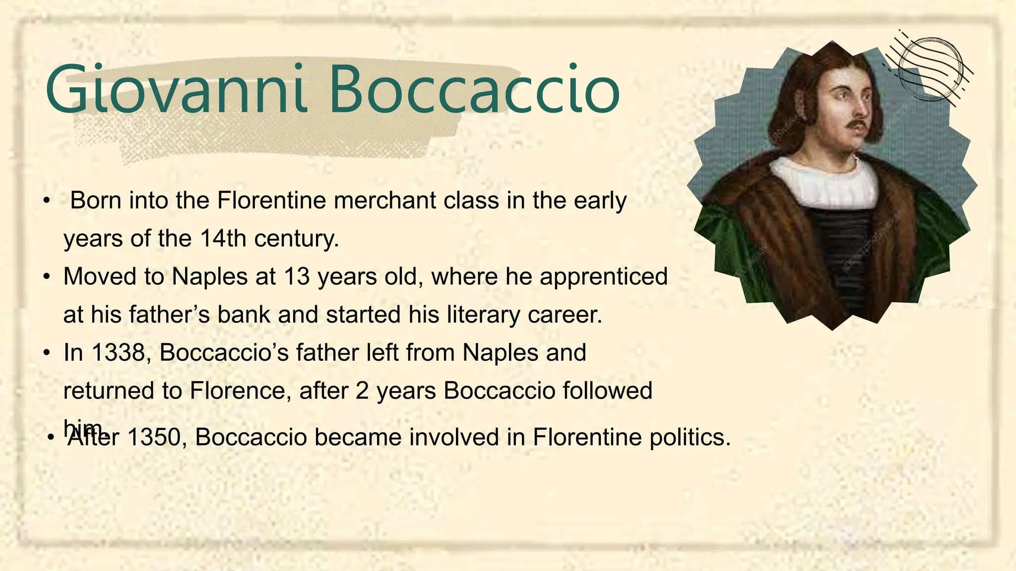 The story of The Decameron by Giovanni Boccaccio | PPTX