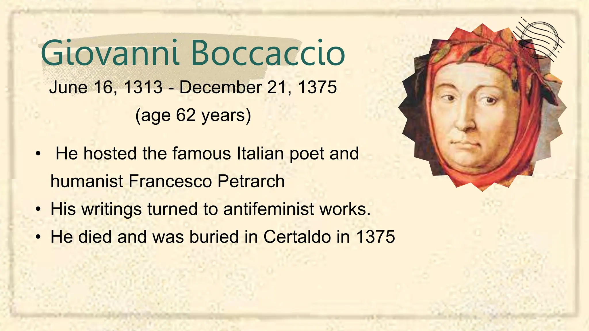 The story of The Decameron by Giovanni Boccaccio | PPTX