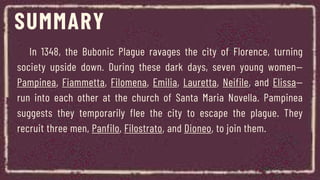 The story of The Decameron by Giovanni Boccaccio | PPTX