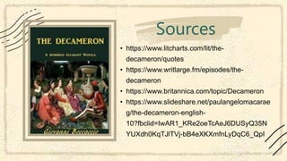 The story of The Decameron by Giovanni Boccaccio | PPTX