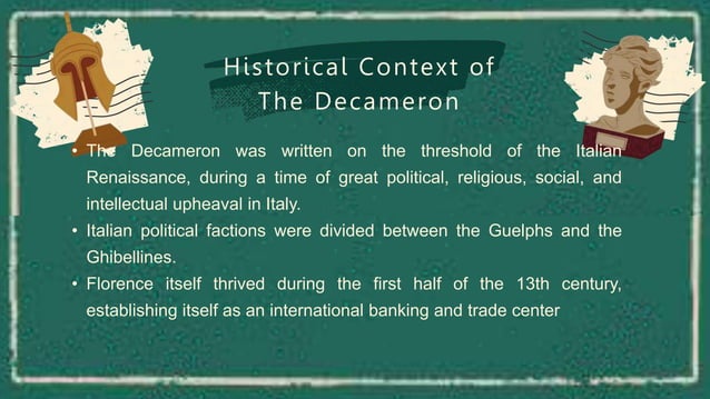 The story of The Decameron by Giovanni Boccaccio | PPTX