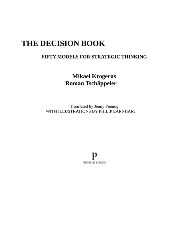Krogerus & Tschäppeler - The Decision Book | PDF