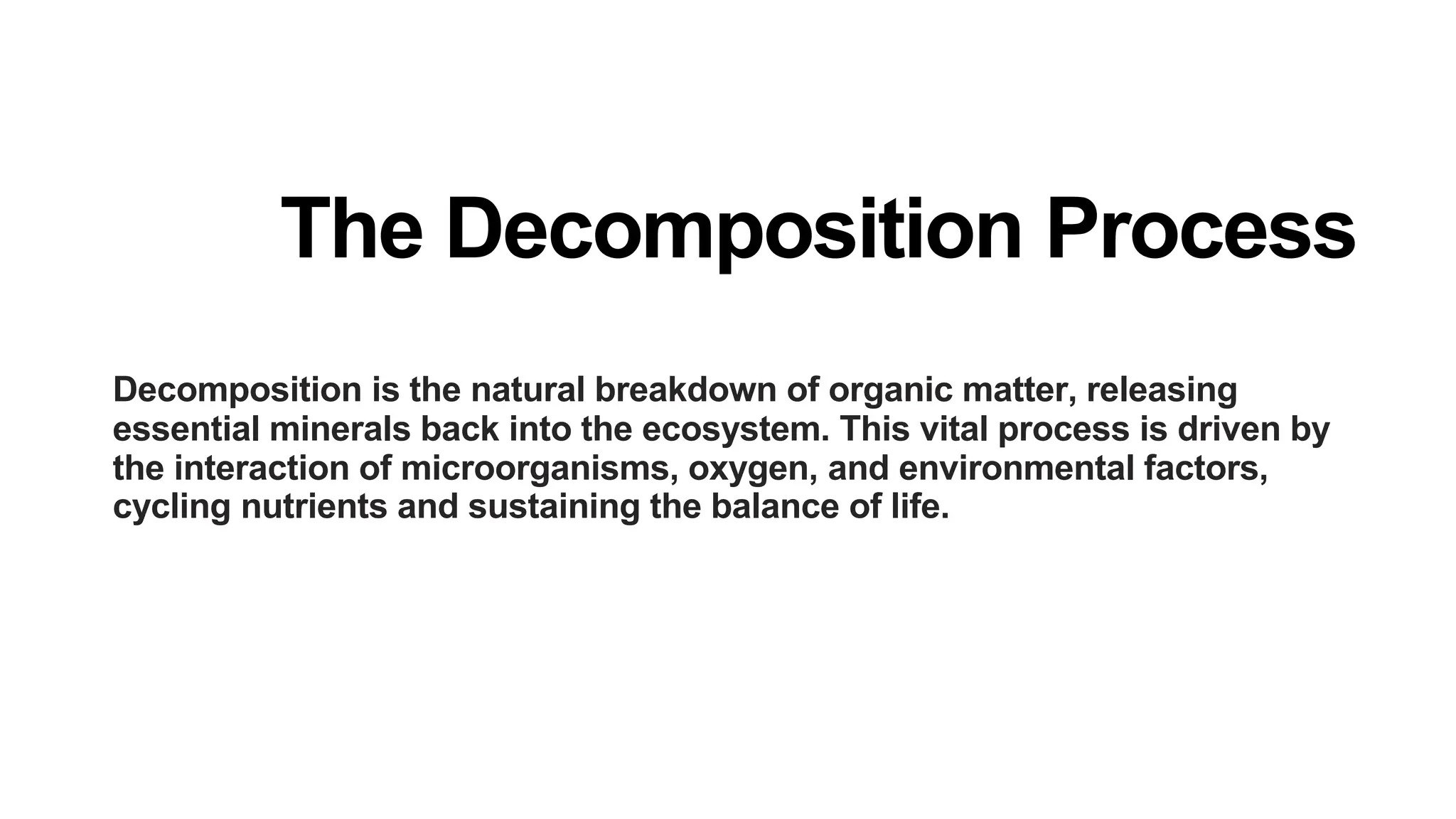Decomposition in the ecosystem - an overview | PPTX