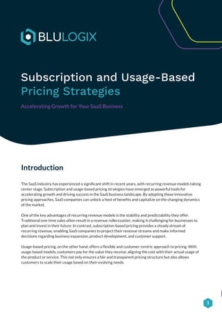 Definitive Guide to Subscription and Usage-Based Pricing Strategies: Accelerating Growth for ...