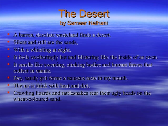 The Desert Poetry | PPT