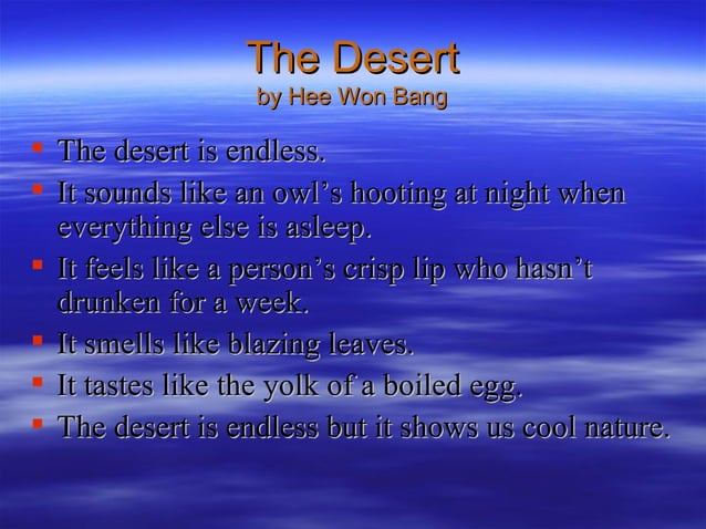 The Desert Poetry | PPT