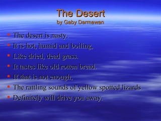 The Desert Poetry | PPT