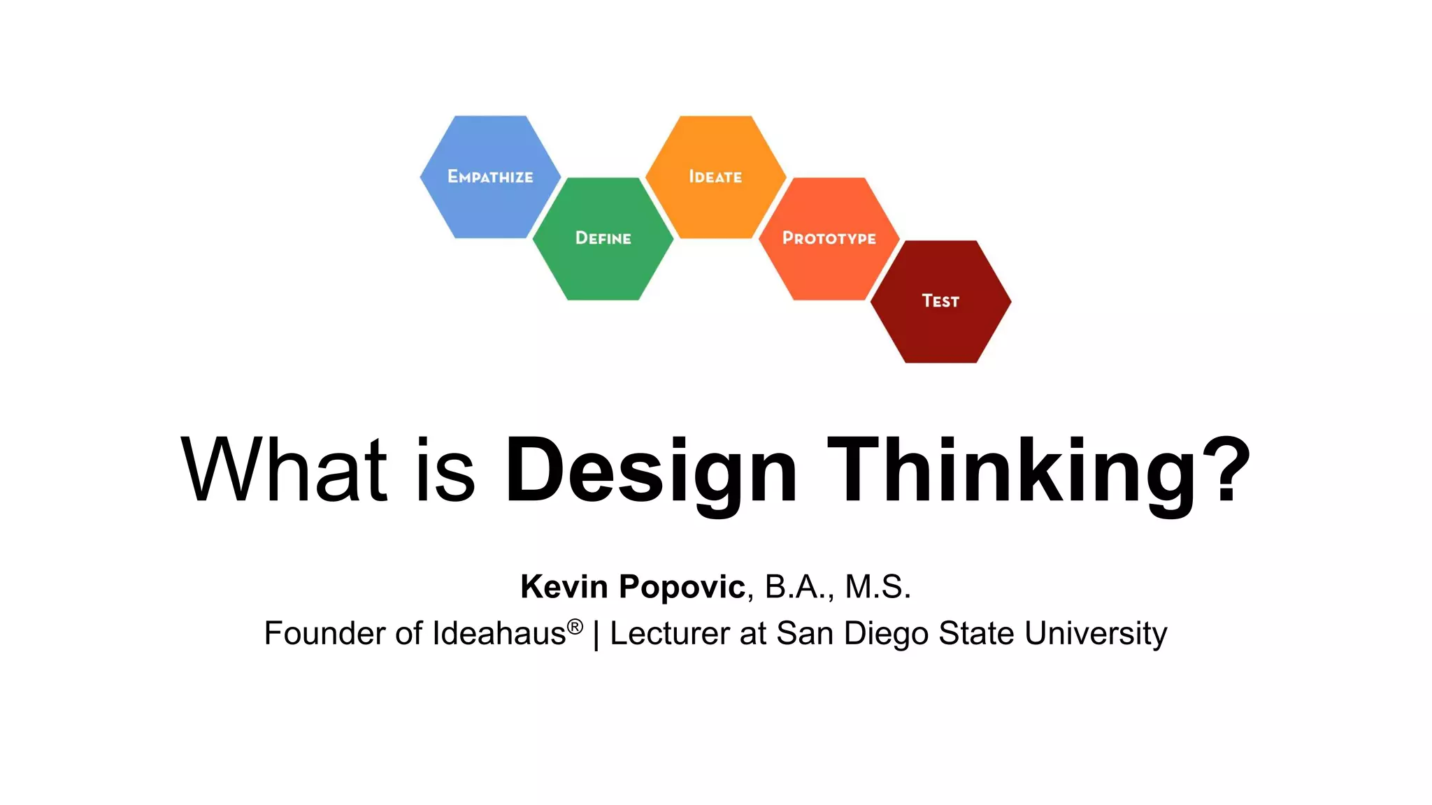 The Design Thinking Workshop @ SDSU | PPTX