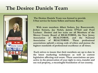 The Desiree Daniels Team Grn | PPT | Real Estate Industry | Industries