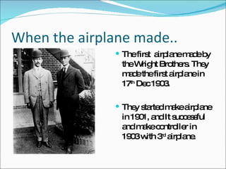 The Development Of Airplane1 | PPT