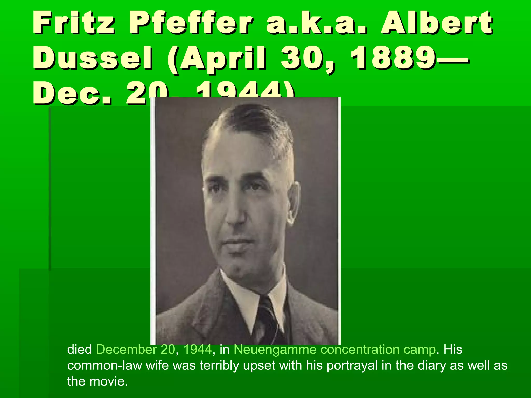 The Diary Of Anne Frank Power Point | PPT