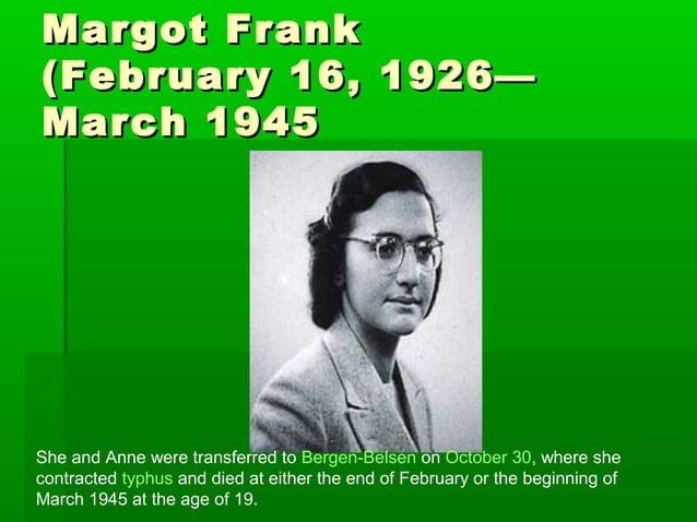 The Diary Of Anne Frank Power Point | PPT | Death, Injury, or Military ...