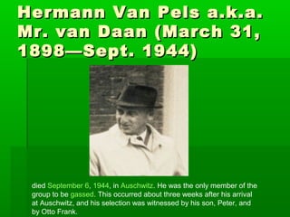 The Diary Of Anne Frank Power Point | PPT