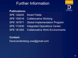 The Digital Oilfield - Collaborative Working at Global Scale | PDF