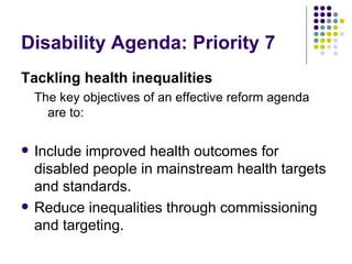 The Disability Agenda of the UK | PPT