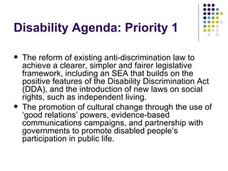 The Disability Agenda of the UK | PPT