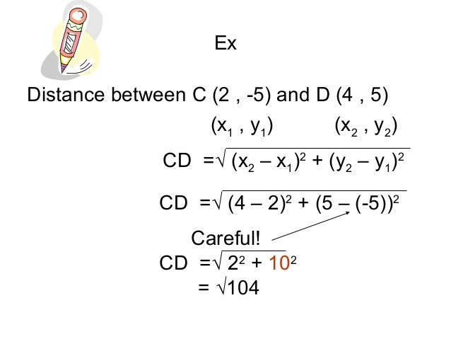 The distance formula