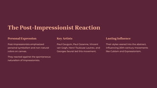 The Divergence of Post Impressionism from French Impressionism | PPT